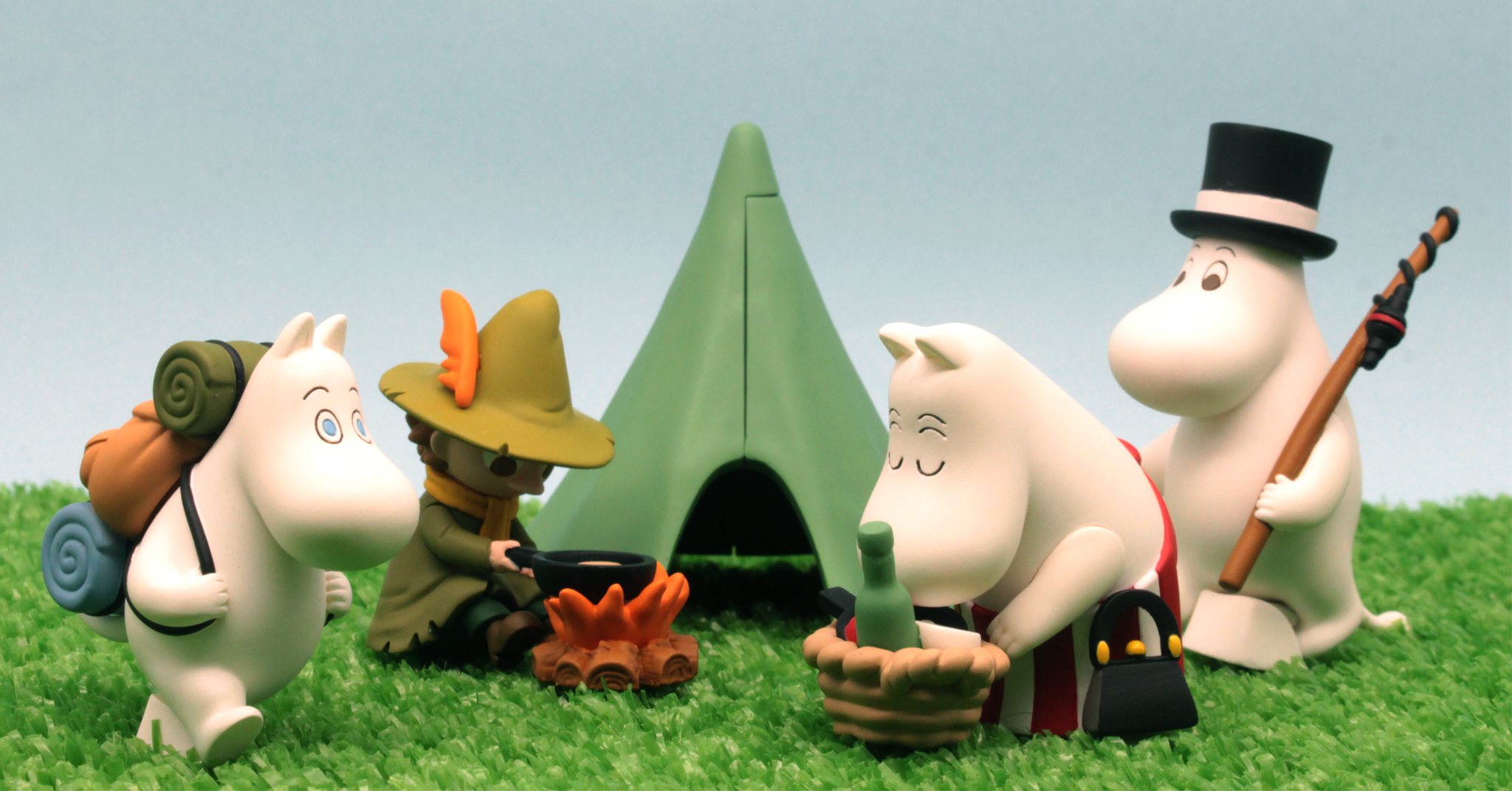 集めてムーミン谷のキャンプを楽しもう！ ムーミン谷でキャンプマスコット | ムーミン公式サイト